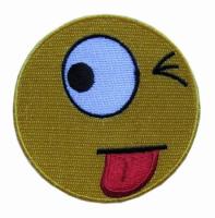 China Custom Self Adhesive Embroidery Patch 9 Color Merrow Border Twill PMS for sale