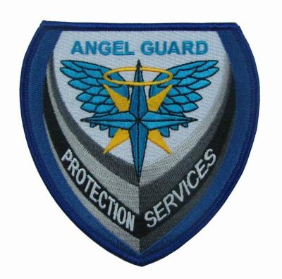 China Custom 12 Color Full Embroidery Patch with Heat Cut Border for Uniforms for sale