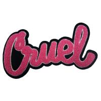 China Custom Chenille Logo Patches Felt Heat Cut Border 9C Color Varsity Letters 100pcs MOQ for sale