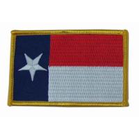 China Custom Texas Flag Iron On Velcro Embroidery Patches 150mm for Clothes for sale