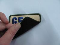 China Custom Pantone Color Velcro Backing Polyester Embroidery Patches 3x2 Inches for sale