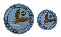 China Custom 3D Chenille Police Twill Embroidered Patches Iron On Backing 50pcs MOQ for sale