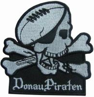 China Custom Adhesive Back Skull Bone Twill Embroidery Patch Pantone Color 100 Pcs for sale