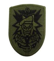 China 12C Spearhead Full Embroidery Patch Heat Cut Border For Garment for sale