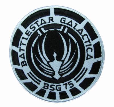 China Custom Iron On Backing Embroidered Patch Polyester Twill Skulls Logo 100 Pcs for sale