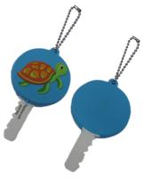 China 40MM Height PMS Color PVC Key Chain Double Single Side Flat Backing for sale