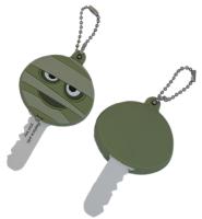 China Custom Embossed PVC Halloween Pumpkin Shape Keychain Flexible Rubber Patch 3D for sale