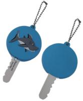 China Custom Embossed PMS Color PVC Key Chain Pearl Necklace Both Sides Logo 8C for sale