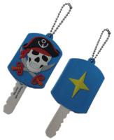 China Custom Embossed PMS Color PVC Key Chain Pearl Necklace Both Sides Logo 8C for sale