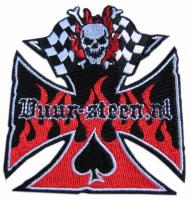 China Custom 12 Color Full Embroidery Patch Play Card for Bags Heat Cut Border for sale