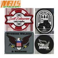 China Custom 3D PVC Patch with Velcro Hook and Loop Backing Pantone C Color for Uniforms for sale