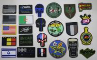 China Custom 3D PVC Patch with Velcro Hook and Loop Backing Pantone C Color for Uniforms for sale