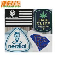 China Synthetic Enamel Colorful Embossed 3D PVC Patch Round Offset Printing for sale