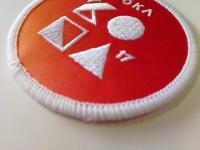 China custom design Dye sublimation Patches Soft Hand Touch iron on badges for sale