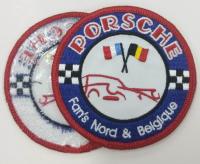 China Custom Embroidered Patch Twill Fabric Washable Iron On 85mm Velcro Backing for sale