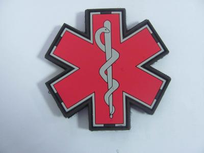 China Custom 2D 3D PVC Patch with Velcro Attachment Medical Logo Pantone 10C Colors Low MOQ 50pcs for sale