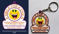 China Custom 2D 3D Soft PVC Keychain 8C Embroidered Flexible Rubber Key Ring for sale