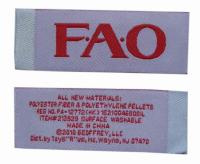 China Custom No Shrinking PMS Woven Iron Labels Heat Cut Border 100 PCS Garment Tags for sale