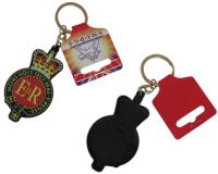 China Custom 3D Double Sided PVC Rubber Keychain Zip Puller 40mm Height for sale