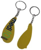 China Custom 3D Double Sided PVC Rubber Keychain Zip Puller 40mm Height for sale