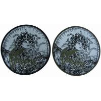 China Custom Woven Patches with Iron On Backing 50pcs MOQ PMS Color Custom Size for sale
