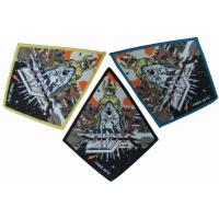 China Custom Woven Patches with Iron On Backing 50pcs MOQ PMS Color Custom Size for sale