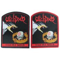 China Custom Woven Patches with Iron On Backing 50pcs MOQ PMS Color Custom Size for sale