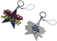 China Custom Soft PVC Keychain 2D 3D Embossed Logo Flexible Rubber Key Ring 8mm Thick for sale