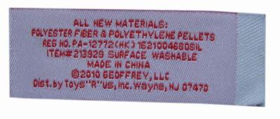 China Custom Woven Labels No Shrink Heat Cut Border 100 PCS MOQ for Garment Clothing for sale