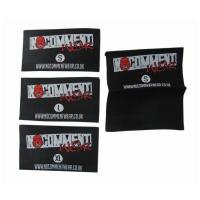 China Custom Woven Labels No Shrink Heat Cut Border 100 PCS MOQ for Garment Clothing for sale