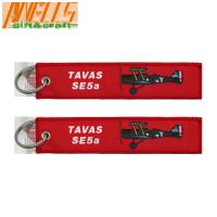 China PMS Custom Woven Keychain Eyelet Attachment Merrowed Border for sale
