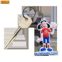 China PMS PVC Single Sided Keychain Cartoon Pendant 8mm Thickness Versatile for sale