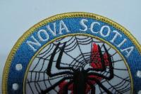 China Twill Nylon Clothing Embroidered Patch Washable Velcro Backing for sale