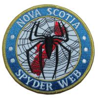 China Twill Nylon Clothing Embroidered Patch Washable Velcro Backing for sale
