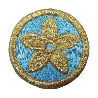 China Twill Iron Custom Embroidered Patch Merrow Border Gift Souvenir for sale