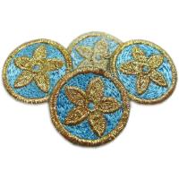 China Twill Iron Custom Embroidered Patch Merrow Border Gift Souvenir for sale