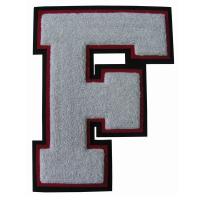 China Custom Chenille Patch 9C Washable Merrowed Border Double Felt Embroidery 5x5cm for sale