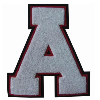 China Custom Chenille Patch 9C Washable Merrowed Border Double Felt Embroidery 5x5cm for sale