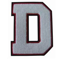 China Custom Chenille Patch 9C Washable Merrowed Border Double Felt Embroidery 5x5cm for sale