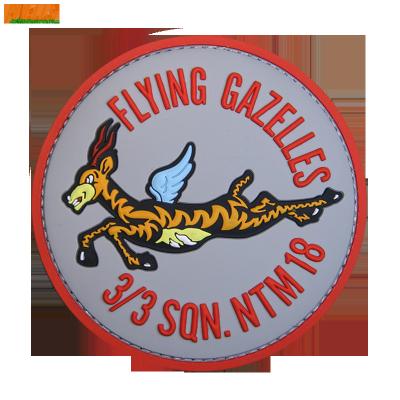 China Custom Soft PVC Rubber Patches 3D Embossed 10C Endless Array Low MOQ 50pcs for sale