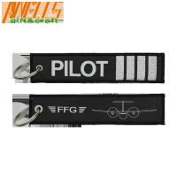 China Custom PMS 130x30mm Woven Keychain Fabric Jet Tags with Merrowed Border for Promotional Gifts for sale