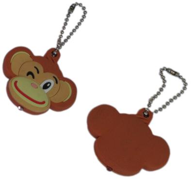 China Custom 3D PVC Keychain Flexible Soft Rubber Animal Cartoon Promotional Key Chain 8C for sale
