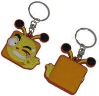 China Custom 3D PVC Keychain Flexible Soft Rubber Animal Cartoon Promotional Key Chain 8C for sale