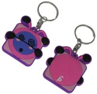 China Custom 3D PVC Keychain Flexible Soft Rubber Animal Cartoon Promotional Key Chain 8C for sale