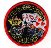 China Custom Felt Iron On Patch Motorcycle Club Letter Embroidered Patch 7C Low MOQ 50pcs for sale
