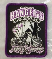 China Custom Felt Iron On Patch Motorcycle Club Letter Embroidered Patch 7C Low MOQ 50pcs for sale