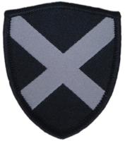China Custom PMS Color Sew On Embroidered Patches 3.5 Inches Shrink Proof for Uniforms Bags Jackets for sale