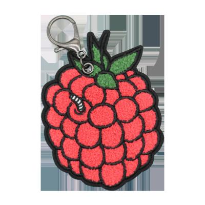 China Custom Chenille Embroidery Patches Keychains with PMS Color Custom Shape 50pcs MOQ for sale