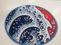 China Custom Woven Chenille 3D Logo Patch Hat Embroidered Merrow Border 85mm for Clothing for sale