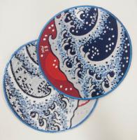 China Custom Woven Chenille 3D Logo Patch Hat Embroidered Merrow Border 85mm for Clothing for sale
